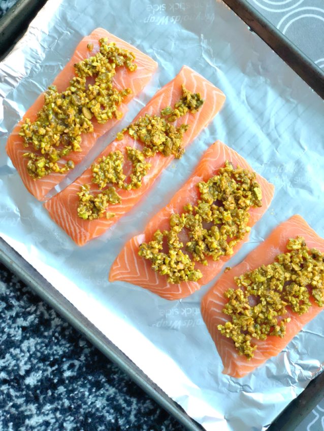 Recipe: Honey Pistachio Encrusted Salmon | thedanaivy.com - Real Mom Life